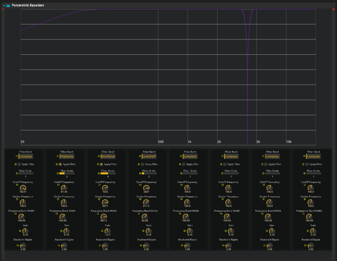 Ossia Score Parametr-EQ